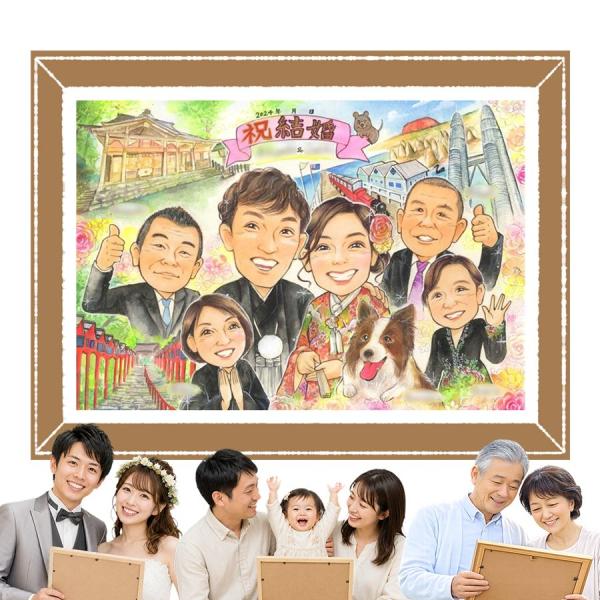 ・下描き満足保証・納期厳守・人気の似顔絵作家ずっと飾れる満足度の高い似顔絵をお届けします【ご利用の多いシーン】お祝い プレゼント 贈り物 ギフト 贈呈用 還暦 古希 喜寿 傘寿 米寿 卒寿 白寿 百寿 長寿 結婚記念日 金婚式 結婚50周年...