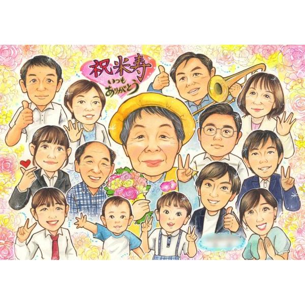 ・下描き満足保証・納期厳守・人気の似顔絵作家ずっと飾れる満足度の高い似顔絵をお届けします【ご利用の多いシーン】お祝い プレゼント 贈り物 ギフト 贈呈用 還暦 古希 喜寿 傘寿 米寿 卒寿 白寿 百寿 長寿 結婚記念日 金婚式 結婚50周年...