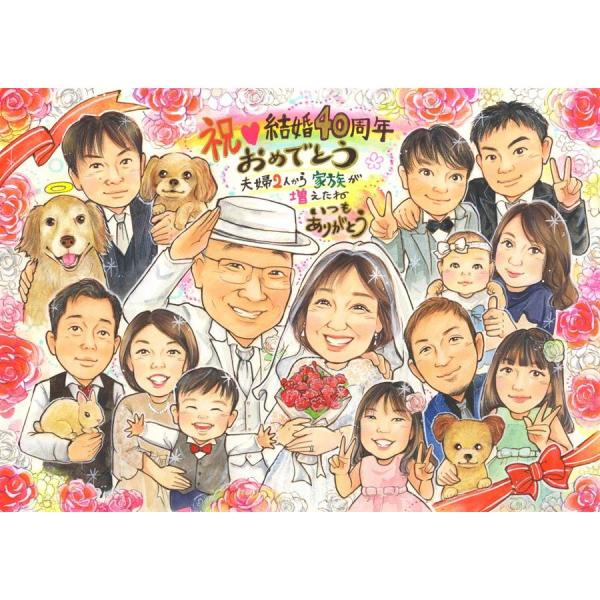 ・下描き満足保証・納期厳守・人気の似顔絵作家ずっと飾れる満足度の高い似顔絵をお届けします【ご利用の多いシーン】お祝い プレゼント 贈り物 ギフト 贈呈用 還暦 古希 喜寿 傘寿 米寿 卒寿 白寿 百寿 長寿 結婚記念日 金婚式 結婚50周年...