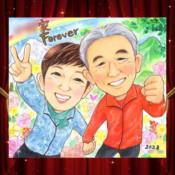 ・下描き満足保証・納期厳守・人気の似顔絵作家ずっと飾れる満足度の高い似顔絵をお届けします【ご利用の多いシーン】お祝い プレゼント 贈り物 ギフト 贈呈用 還暦 古希 喜寿 傘寿 米寿 卒寿 白寿 百寿 長寿 結婚記念日 金婚式 結婚50周年...