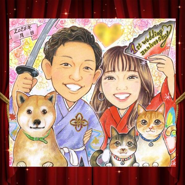 ・下描き満足保証・納期厳守・人気の似顔絵作家ずっと飾れる満足度の高い似顔絵をお届けします【ご利用の多いシーン】お祝い プレゼント 贈り物 ギフト 贈呈用 還暦 古希 喜寿 傘寿 米寿 卒寿 白寿 百寿 長寿 結婚記念日 金婚式 結婚50周年...