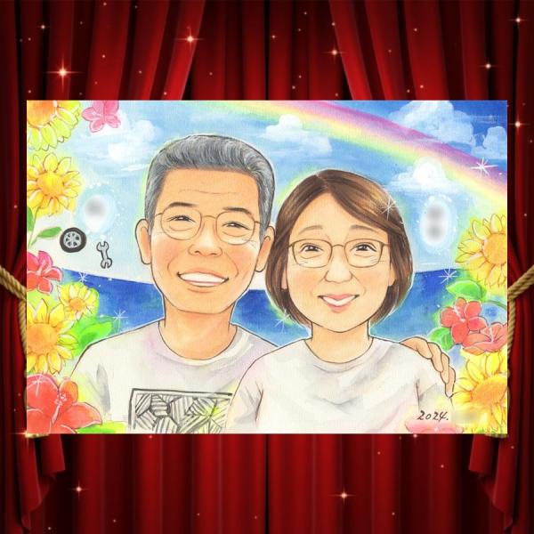 ・下描き満足保証・納期厳守・人気の似顔絵作家ずっと飾れる満足度の高い似顔絵をお届けします【ご利用の多いシーン】お祝い プレゼント 贈り物 ギフト 贈呈用 還暦 古希 喜寿 傘寿 米寿 卒寿 白寿 百寿 長寿 結婚記念日 金婚式 結婚50周年...