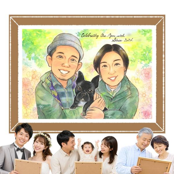・下描き満足保証・納期厳守・人気の似顔絵作家ずっと飾れる満足度の高い似顔絵をお届けします【ご利用の多いシーン】お祝い プレゼント 贈り物 ギフト 贈呈用 還暦 古希 喜寿 傘寿 米寿 卒寿 白寿 百寿 長寿 結婚記念日 金婚式 結婚50周年...