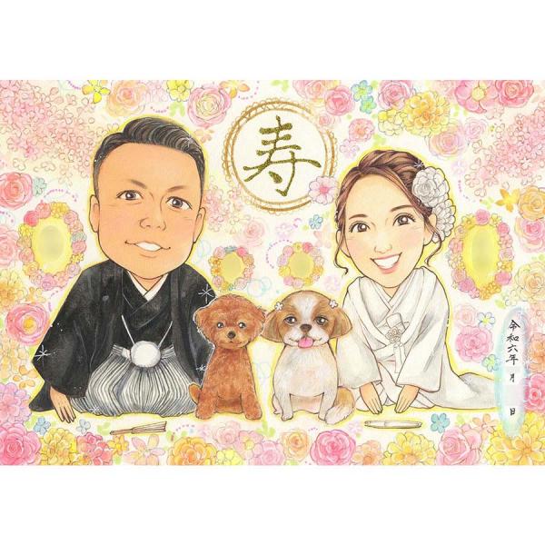 ・下描き満足保証・納期厳守・人気の似顔絵作家ずっと飾れる満足度の高い似顔絵をお届けします【ご利用の多いシーン】お祝い プレゼント 贈り物 ギフト 贈呈用 還暦 古希 喜寿 傘寿 米寿 卒寿 白寿 百寿 長寿 結婚記念日 金婚式 結婚50周年...