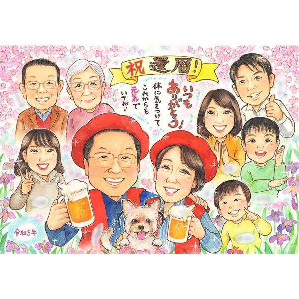 ・下描き満足保証・納期厳守・人気の似顔絵作家ずっと飾れる満足度の高い似顔絵をお届けします【ご利用の多いシーン】お祝い プレゼント 贈り物 ギフト 贈呈用 還暦 古希 喜寿 傘寿 米寿 卒寿 白寿 百寿 長寿 結婚記念日 金婚式 結婚50周年...