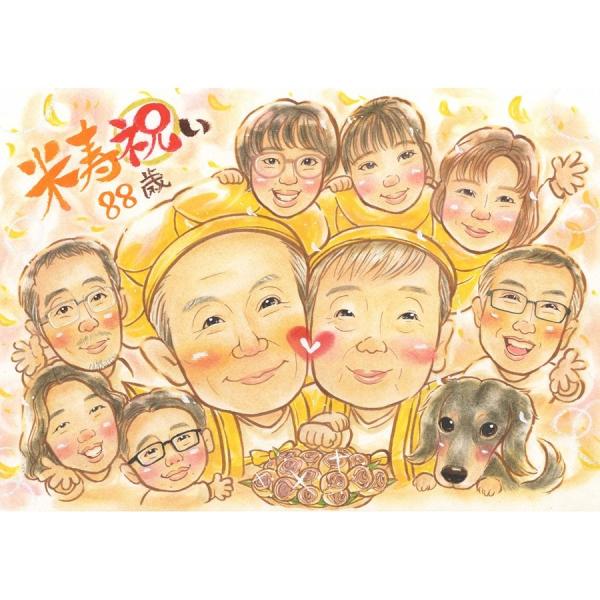 ・下描き満足保証・納期厳守・人気の似顔絵作家ずっと飾れる満足度の高い似顔絵をお届けします【ご利用の多いシーン】お祝い プレゼント 贈り物 ギフト 贈呈用 還暦 古希 喜寿 傘寿 米寿 卒寿 白寿 百寿 長寿 結婚記念日 金婚式 結婚50周年...