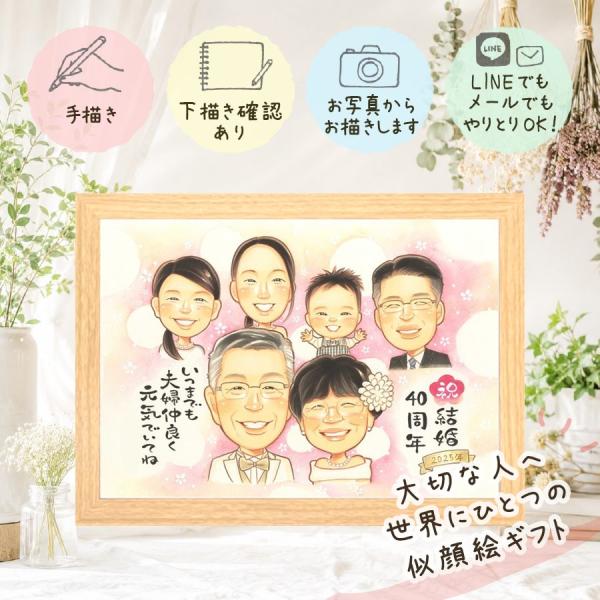 ・下描き満足保証・納期厳守・人気の似顔絵作家ずっと飾れる満足度の高い似顔絵をお届けします【ご利用の多いシーン】お祝い プレゼント 贈り物 ギフト 贈呈用 還暦 古希 喜寿 傘寿 米寿 卒寿 白寿 百寿 長寿 結婚記念日 金婚式 結婚50周年...