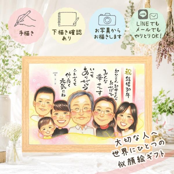 ・下描き満足保証・納期厳守・人気の似顔絵作家ずっと飾れる満足度の高い似顔絵をお届けします【ご利用の多いシーン】お祝い プレゼント 贈り物 ギフト 贈呈用 還暦 古希 喜寿 傘寿 米寿 卒寿 白寿 百寿 長寿 結婚記念日 金婚式 結婚50周年...