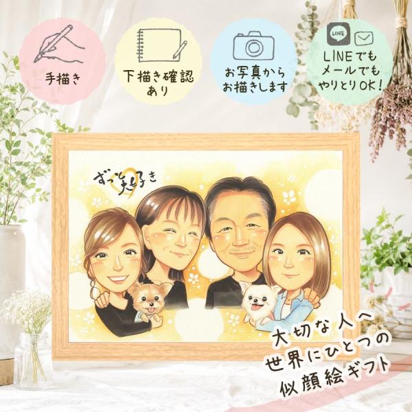 ・下描き満足保証・納期厳守・人気の似顔絵作家ずっと飾れる満足度の高い似顔絵をお届けします【ご利用の多いシーン】お祝い プレゼント 贈り物 ギフト 贈呈用 還暦 古希 喜寿 傘寿 米寿 卒寿 白寿 百寿 長寿 結婚記念日 金婚式 結婚50周年...