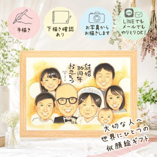 ・下描き満足保証・納期厳守・人気の似顔絵作家ずっと飾れる満足度の高い似顔絵をお届けします【ご利用の多いシーン】お祝い プレゼント 贈り物 ギフト 贈呈用 還暦 古希 喜寿 傘寿 米寿 卒寿 白寿 百寿 長寿 結婚記念日 金婚式 結婚50周年...