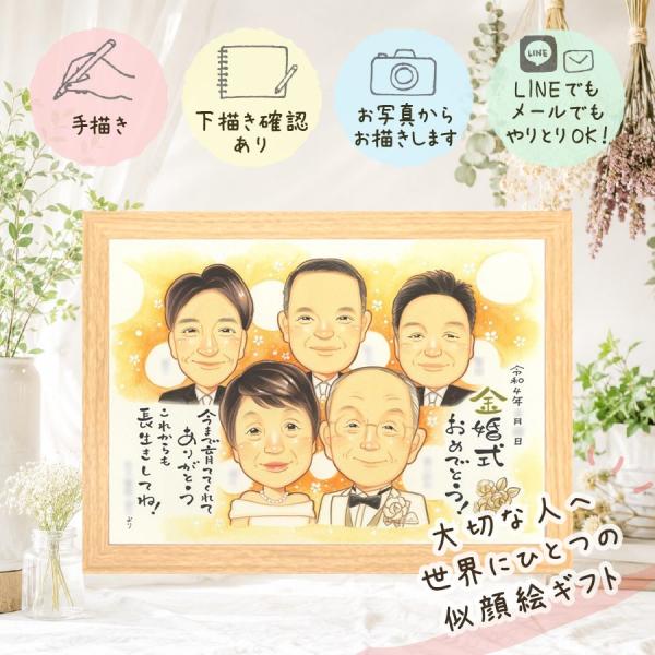 ・下描き満足保証・納期厳守・人気の似顔絵作家ずっと飾れる満足度の高い似顔絵をお届けします【ご利用の多いシーン】お祝い プレゼント 贈り物 ギフト 贈呈用 還暦 古希 喜寿 傘寿 米寿 卒寿 白寿 百寿 長寿 結婚記念日 金婚式 結婚50周年...