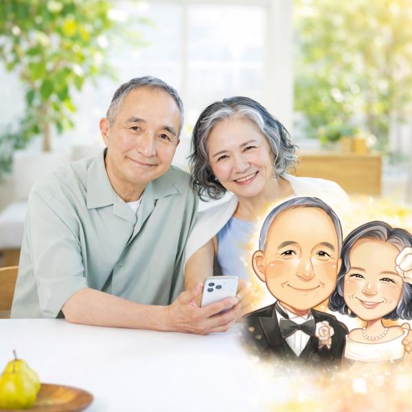 ・下描き満足保証・納期厳守・人気の似顔絵作家ずっと飾れる満足度の高い似顔絵をお届けします【ご利用の多いシーン】お祝い プレゼント 贈り物 ギフト 贈呈用 還暦 古希 喜寿 傘寿 米寿 卒寿 白寿 百寿 長寿 結婚記念日 金婚式 結婚50周年...
