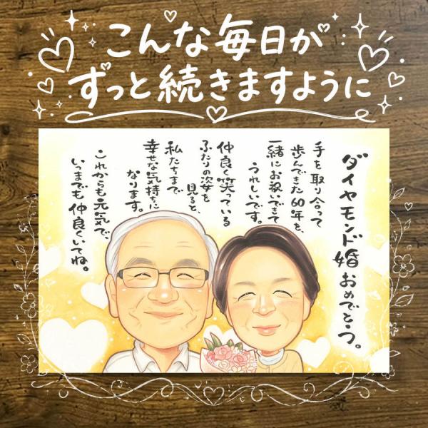 ・下描き満足保証・納期厳守・人気の似顔絵作家ずっと飾れる満足度の高い似顔絵をお届けします【ご利用の多いシーン】お祝い プレゼント 贈り物 ギフト 贈呈用 還暦 古希 喜寿 傘寿 米寿 卒寿 白寿 百寿 長寿 結婚記念日 金婚式 結婚50周年...