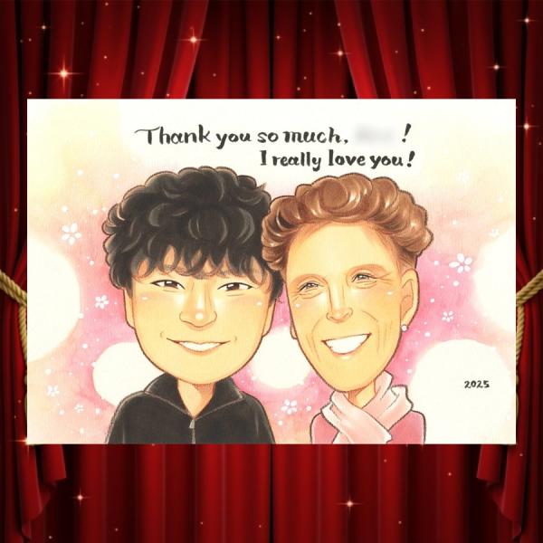 ・下描き満足保証・納期厳守・人気の似顔絵作家ずっと飾れる満足度の高い似顔絵をお届けします【ご利用の多いシーン】お祝い プレゼント 贈り物 ギフト 贈呈用 還暦 古希 喜寿 傘寿 米寿 卒寿 白寿 百寿 長寿 結婚記念日 金婚式 結婚50周年...