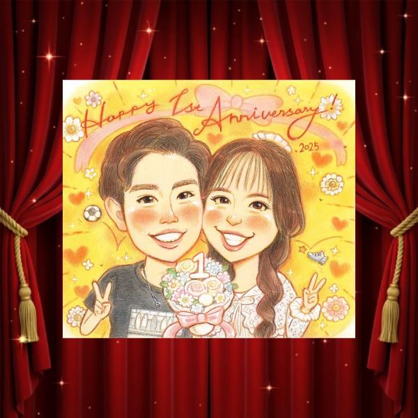 ・下描き満足保証・納期厳守・人気の似顔絵作家ずっと飾れる満足度の高い似顔絵をお届けします【ご利用の多いシーン】お祝い プレゼント 贈り物 ギフト 贈呈用 還暦 古希 喜寿 傘寿 米寿 卒寿 白寿 百寿 長寿 結婚記念日 金婚式 結婚50周年...
