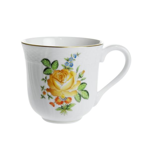 ヘレンドならではの薔薇のモチーフペティーローズブーケは一輪のバラがメインに描かれたシリーズです。落ち着いた色合いのラインナップで、使いやすく、飽きのこない逸品です。カラーバリエーションは全６種。コレクションも楽しめるシリーズです。