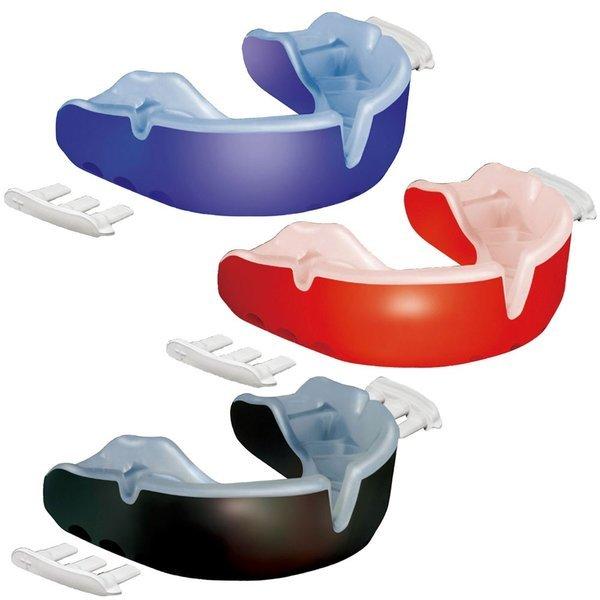 歯の損壊と脳障害予防に、パフォーマンスと集中力の向上にイギリス製　OPROシールド　歯科医師とスポーツバイオメカニクスに基づき開発された新世代マウスガード・最上級モデル　GOLD　エアー構造が衝撃吸収+パフォーマンスを向上。　・解剖学的構造...