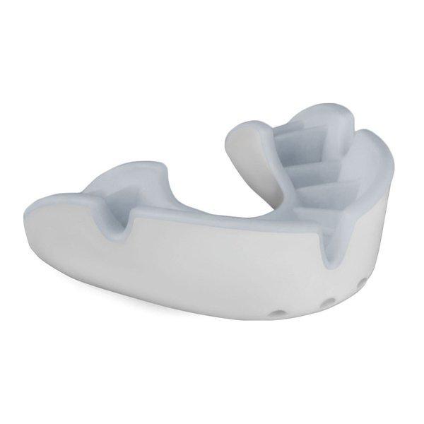 歯の損壊と脳障害予防に、パフォーマンスと集中力の向上にイギリス製　OPROシールド　歯科医師とスポーツバイオメカニクスに基づき開発された新世代マウスガード・オープロ　シールドベースボール　シルバー・解剖学的構造の「11枚」のOPROフィン・...