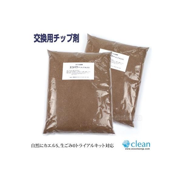 追加・交換用チップ材　エコパワーチップ8W（8Lｘ2袋）<br>生ゴミ処理機　家庭用コンポスト 自然にカエル用交換チップ8L入り×2袋です。<br><br>※使用感には個人差がございます。<br&g...