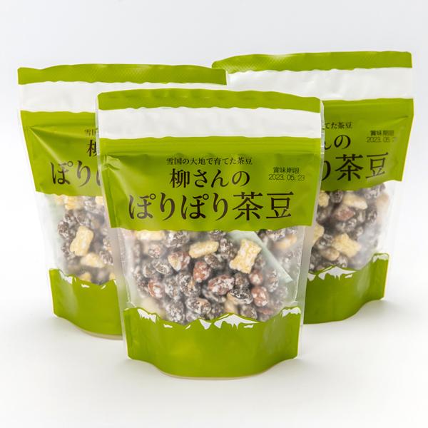 妻有地域の茶豆専門農家が手掛ける豆菓子「柳さんのぽりぽり茶豆」。茶豆・ピーナッツ・おかきを砂糖でコーティングしました。ぽりぽりとした食感が楽しい、毎日のお茶請けに食べたいお菓子です。枝豆の中でも、芳醇な香りが特徴の「茶豆」にこだわって栽培し...