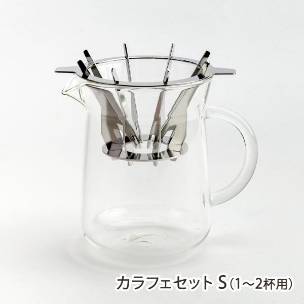 コーヒーを愉しむのは「準備の時間」から。ゆっくりゆったりとした気持ちでコーヒーを淹れる「時」を大切にするためのコーヒードリッパーです。耐熱ガラス製のカラフェとセットにしてお届けします。燕市にある株式会社シンドーから生まれた自社ブランド「U＋...