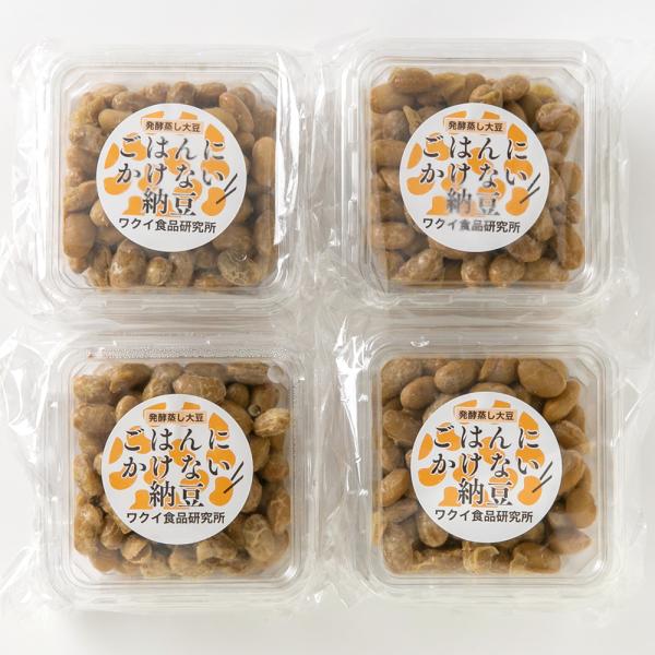 自家栽培米の稲藁から採取した「天然の納豆菌」で手作りしている納豆。じっくりと発酵させることで、大豆の旨味を引き出しています。ごはんにかけずに、主役の一品として食べてみてください！ワクイ食品研究所が、天然の納豆菌を使って手作りした「ごはんにか...