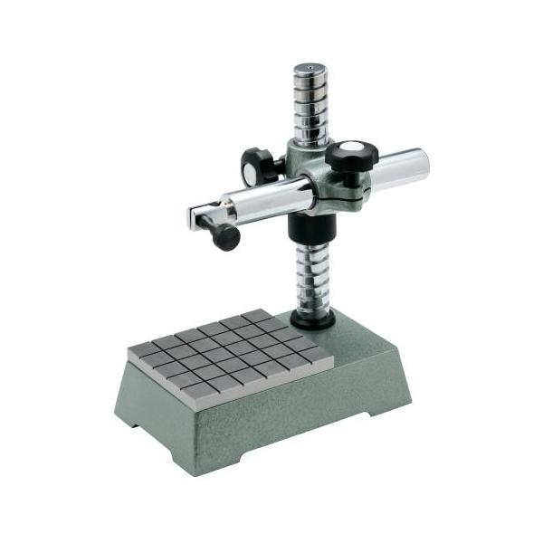 ■特長・信頼の日本製です。・焼入鋼測定台には、リンギング防止のための溝加工を施しています。・円形の外形及び厚み等の比較測定にも最適です。■用途・ダイヤルゲージ等を取り付けての精密測定台として■仕様・ヘッド上下有効ストローク(mm)：0-14...