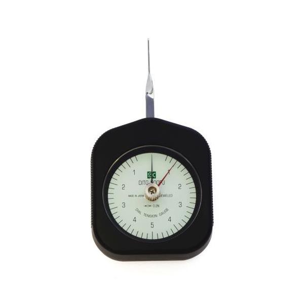 ■特長・置針式なので測定時の瞬間最高値を簡単に読み取ることができます。■用途・ボタンの押圧力、バネ張力の測定に■仕様・測定範囲(N)：0.6-5・分解能(N)：0.2・指示誤差：±0.5目盛・目盛仕様：0.6-5-0.6・本体質量：55g・...