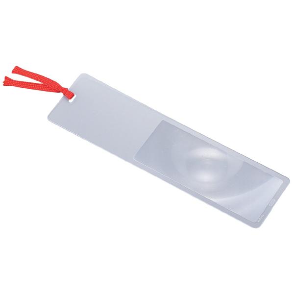 ■特長・下敷きのように軽くて薄いので携帯に便利なシート状レンズです。・しおりとしても使えます。■用途・拡大鏡として■仕様・材質：レンズ/アクリル・倍率(倍)：3.5・レンズ寸法(mm)：79x32・本体寸法：W32mm×H79mm×D0.4...