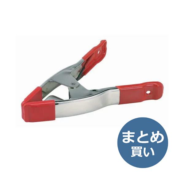 ■特長・ワンタッチではさめるスプリング式クランプです。・品物を傷めない先端樹脂コーティングです。■用途・切断、接着、釘打ちの際の材料の固定に■仕様・材質：[本体]スチール・全長(mm)：225・最大口開(mm)：75・口の深さ(mm)：85...
