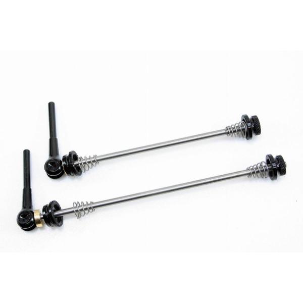 ・主な仕様：・レバー：アルミ7075　CNC シャフト：チタン合金　CNC ・重さ：　フロント　約　24g　リア　26g　・シャフト径：　約　Φ4.4ｍｍ　・エンド幅： F100mm／R130mm 対応・マニュアル無、パッケージ付