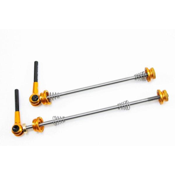 ・主な仕様：・レバー：アルミ7075　CNC シャフト：チタン合金　CNC ・重さ：　フロント　約　24g　リア　26g　・シャフト径：　約　Φ4.4ｍｍ　・エンド幅： F100mm／R130mm 対応・マニュアル無、パッケージ付