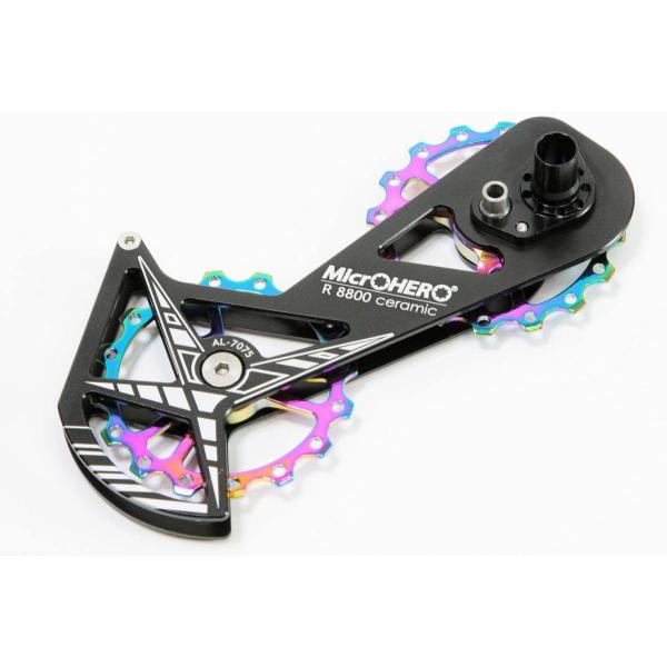 ・MicrOHEROのセラミックベアリング採用のビッグプーリーになります。・軽量でプーリーの回転も軽く，確実に駆動抵抗の低減が狙えます。・非常にコストパフォーマンスに優れていながら精巧な作りとなっております。・材質は軽量のアルミ合金とステン...