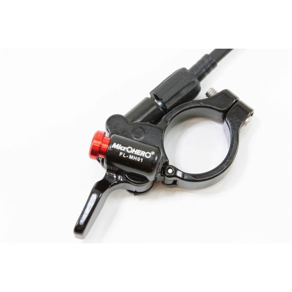 【即納】【軽量アルミ合金製】MicrOHERO 　ワイヤー付き 　自転車　マウンテンバイク　サスペンションフォーク　リモートコントロールレバー　自転車フォーク　オープンクランプ　22.2mmハンドル対応　リモート　ロックアウト　レバー　FL...