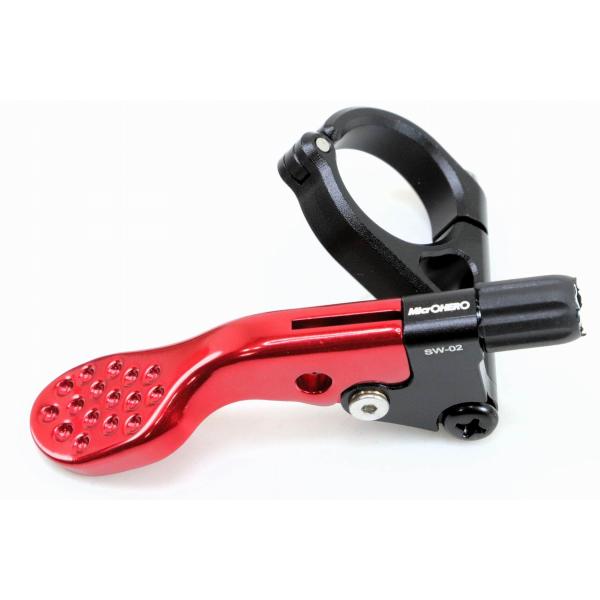 ・MicrOHERO製ドロッパーシートポストリモートコントロールレバー・サドル高さ調節の利便性: ワイヤコントロール操作により、走行中でも様々な路面状況やライディングニーズに応じてサドルの高さを素早く調整可能。停車して手動で調整する必要があ...