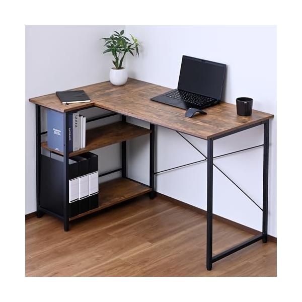 省スペースながら収納もばっちり お部屋のコーナーに設置するのにぴったりのL字デスクです。オープンラック付きなので書類や小物などもすっきり収納できます。学習机やパソコンデスクにぴったりです。 ラック位置が入替できる ラック部分は左右どちらにも...