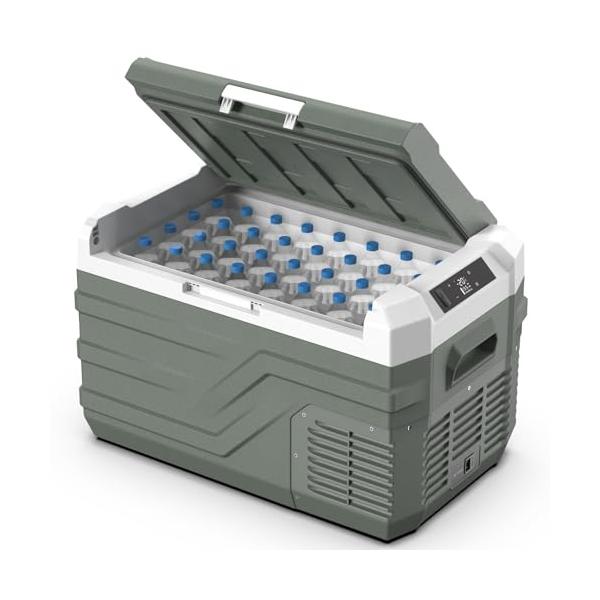 超急速冷凍&amp;節電効果を実現 車載 冷蔵庫は冷却性能に優れた静音コンプレッサーが内蔵され、冷凍性能が優れています。温度を-20*から20*までに設定可能 わずか15分で0*に達し、60分で-20*まで冷凍することが可能です。MAXモー...