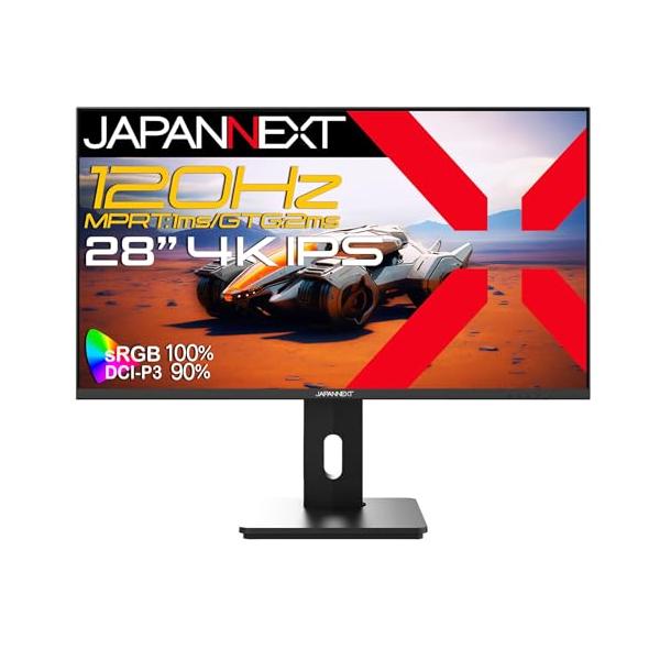 28インチのIPSパネルを搭載し、120Hzの高速リフレッシュレートと1ms(MPRT)の高速応答速度に対応した4K(3840x2160)解像度のゲーミングモニターです。4KはフルHD(1920*1080)解像度の約4倍の作業領域を実現する...