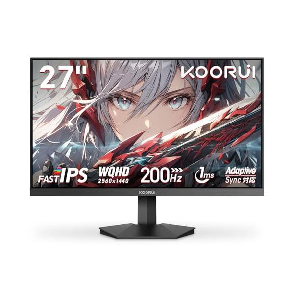 WQHD ゲーミングモニター * Fast IPS 高精細表示 フルHDの約1.7倍の解像度を誇るWQHD 2560*1440 対応27インチ型ゲーミングモニター。Fast IPSパネルを採用し、178*の広視野角と高い色再現性を両立しまし...
