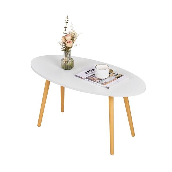 商品仕様 サイズ：幅80x奥行き40x高さ42CM。素材：厚さ1.5CMのMDFトップ*無垢材の脚。重さ：4KG。耐荷重：30KGまで。カラー：木色/ホワイト。 多機能で便利な用途 カフェテーブルとしての使用はもちろん、パソコン作業や読書、...