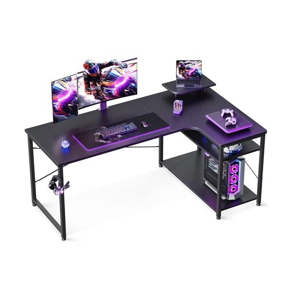 商品仕様 パソコンデスクとしてはもちろん、ゲーミングデスクとしても使用できるおしゃれなL字デスク。*本体サイズ：約幅130*奥行80*高さ75CM *本体重量：約15.9KG *お客様組立て品です。*万が一ご購入した商品に初期不良が発生した...