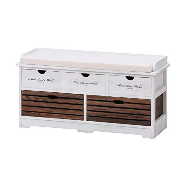 色：ホワイトサイズ:幅90*奥行35*高さ46cm本体重量:14kg素材・材質:天板/繊維板、フレーム/天然木(桐) 、引出し部分:天然木(杉)塗装:天板/ポリ絵ウレタン塗装、フレーム/ラッカー塗装原産国:中国ホーム＆キッチン:家具:廊下・...