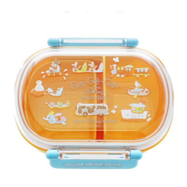 ディズニー ランチボックス go go go! with disney vehicles オレンジ 東京ディズニーリゾート限定 お弁当箱サイズ 縦約12cm：横約15cm：高さ約6cm容量　360ml