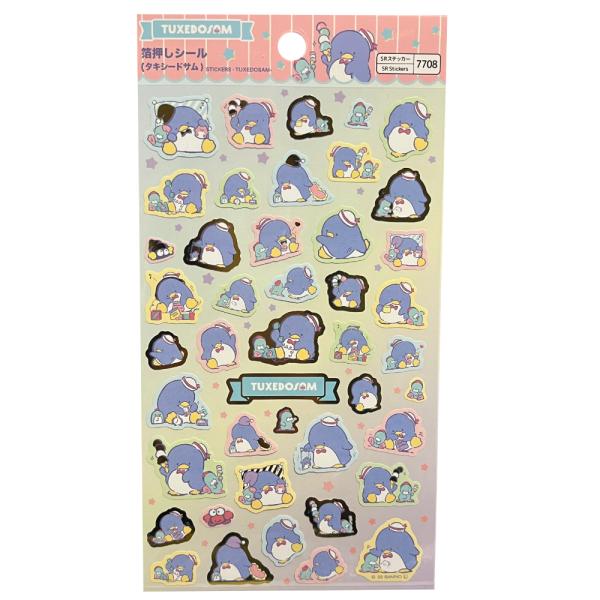 サンリオ シートシール 箔押し タキシードサムサイズ(約)：H20.2×W12×D0.1cm