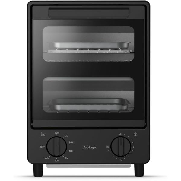 A-Stage 爆速リベイクトースター ブラック縦型(2段式)で場所を取らないコンパクト設計立ち上がりの早いカーボンヒーター採用で、約90秒でトースト1枚が焼ける100~250°Cの温度調節機能付きで、さまざまなリベイクに対応同時に2種類の...