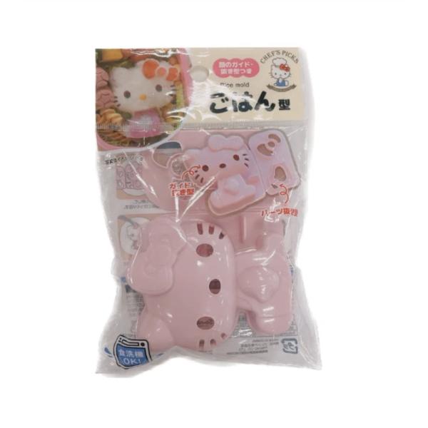 サンリオ ハローキティ ごはん型サイズ　7.5cm×6cmハローキティの可愛いごはん型です。キャラ弁作りやおうちのごはんの楽しいひとときに、おすすめです。顔のガイド＆抜き型付き