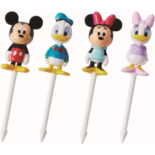 ランチ ピックス ディズニー ミッキー＆フレンズ ニコニコ ピック お弁当 4本入ミッキー＆フレンズのピックスです。お弁当の時間が楽しみになります。ホームパーティやお弁当に。4本入りオーブンや電子レンジでは使用不可。