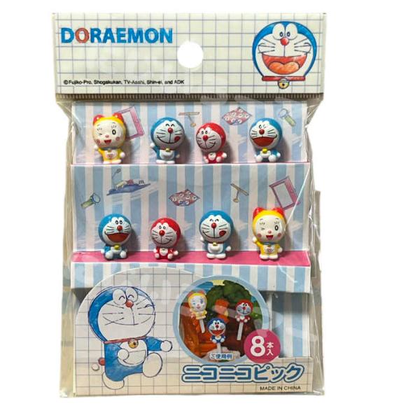 ドラえもん ランチピック ニコニコピック 8本入ドラえもんのピックスです。ホームパーティやお弁当に。入り数　８本　