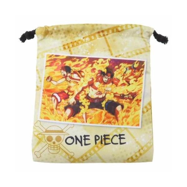 巾着 エース＆ルフィ ワンピース ONE PIECE 名シーン ケイカンパニーONE PIECE ワンピースTVアニメ「ONE PIECE」の名シーン柄小物やお菓子を入れて使ってね！■仕様内容■サイズ：約H205×W180mm素材：ポリエステル