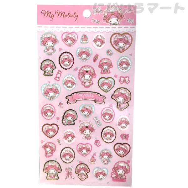 サンリオ シートシール マイメロディ ロリータ気分マイメロディの可愛いシートシール。サイズ　20.5×12cm　1枚
